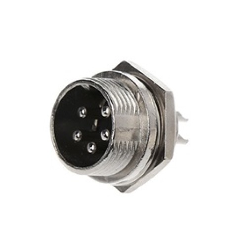 Штекер GX16-5 pin металл монтаж